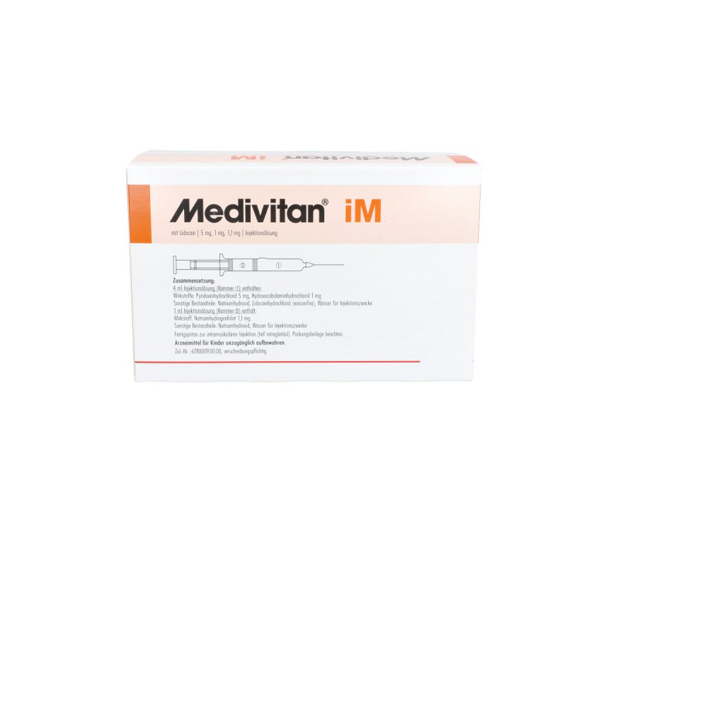 Medivitan iM mit Lidocain iniecto -lsg.i.zweikammerspr. 16 stk
