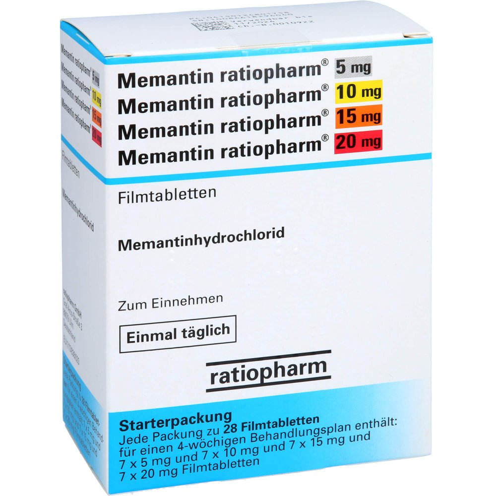 Memantin-ratiopharm 5 mg/10 mg/15 mg/20 mg 28 stk