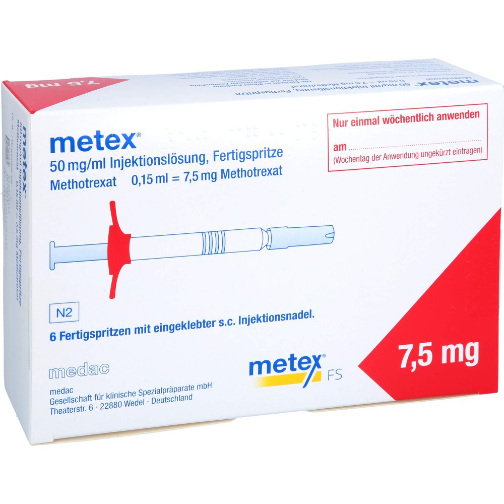Metex Fs 7,5 mg 50 mg/ml iniecto -lsg.i.e.fertigspr. 6 stk