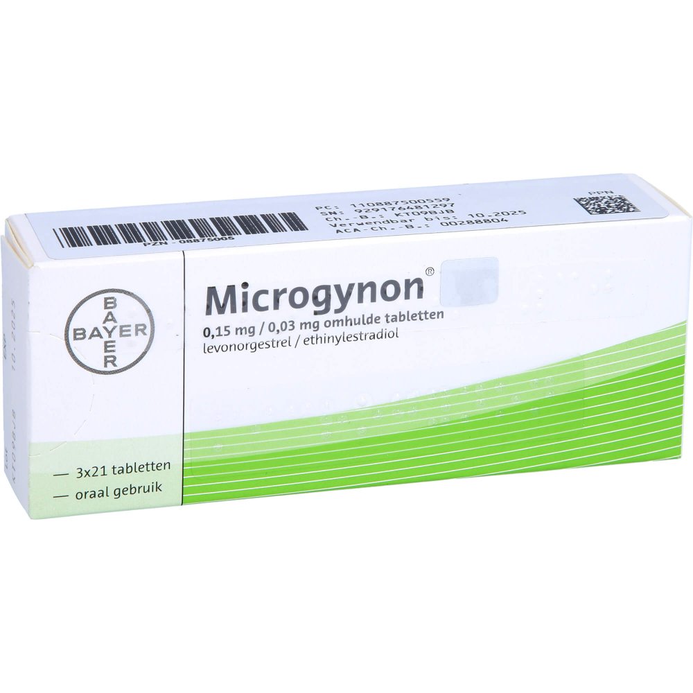 Microgynon 0,03mg/0,15mg 3X21 stk online kaufen