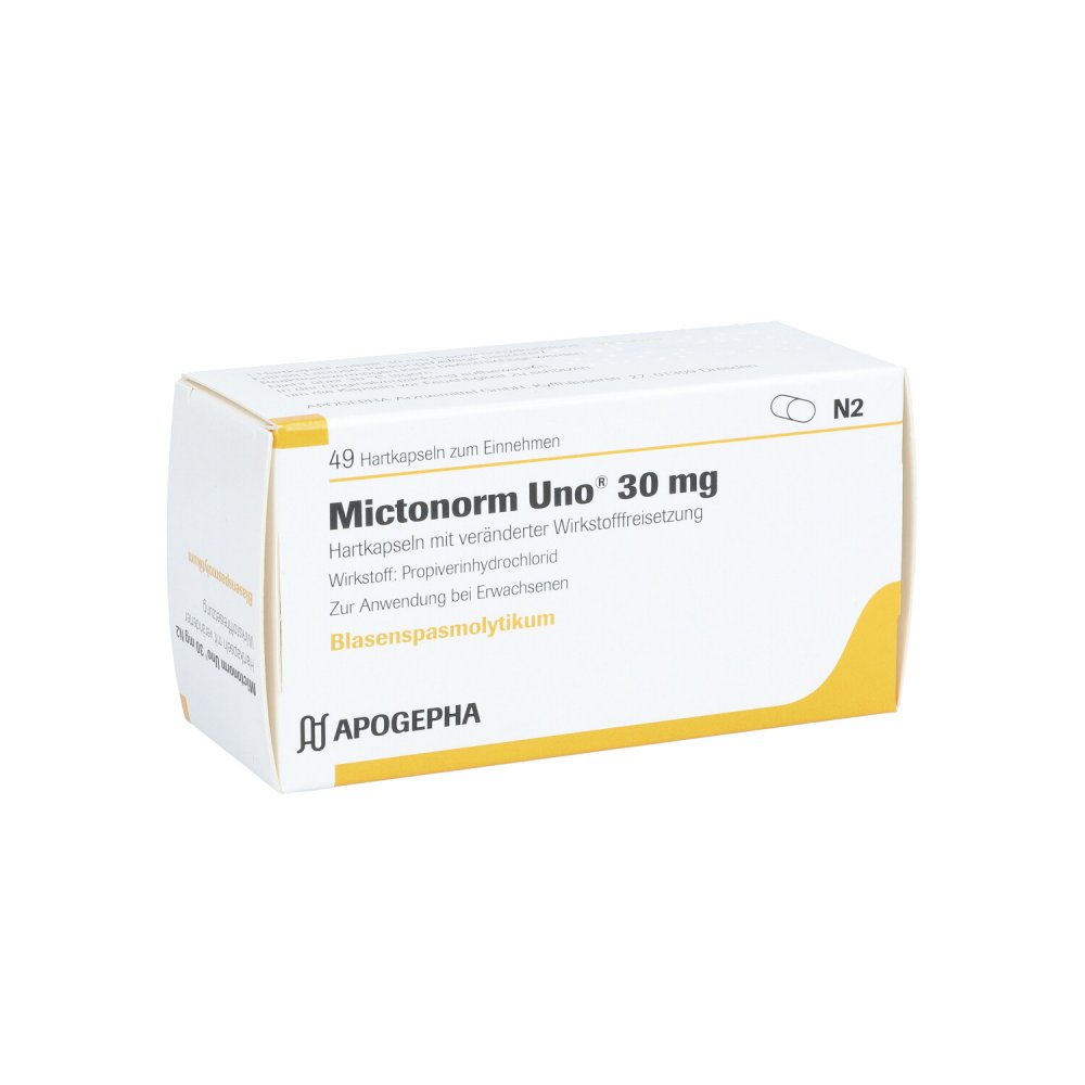 Mictonorm Uno 30 mg Hartk.m.veränd.wirkst.-frs. 49 stk