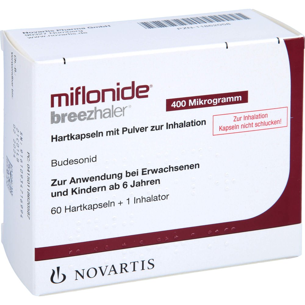 Miflonide Breezhaler 400 [my]g Hartkps.m.plv.z.inh 60 stk