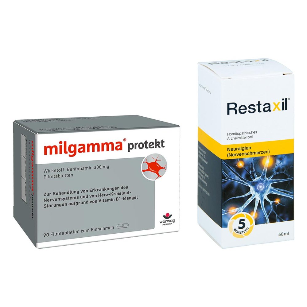 Milgamma Protekt Filmtabletten + Restaxil Flüssig 1 Set