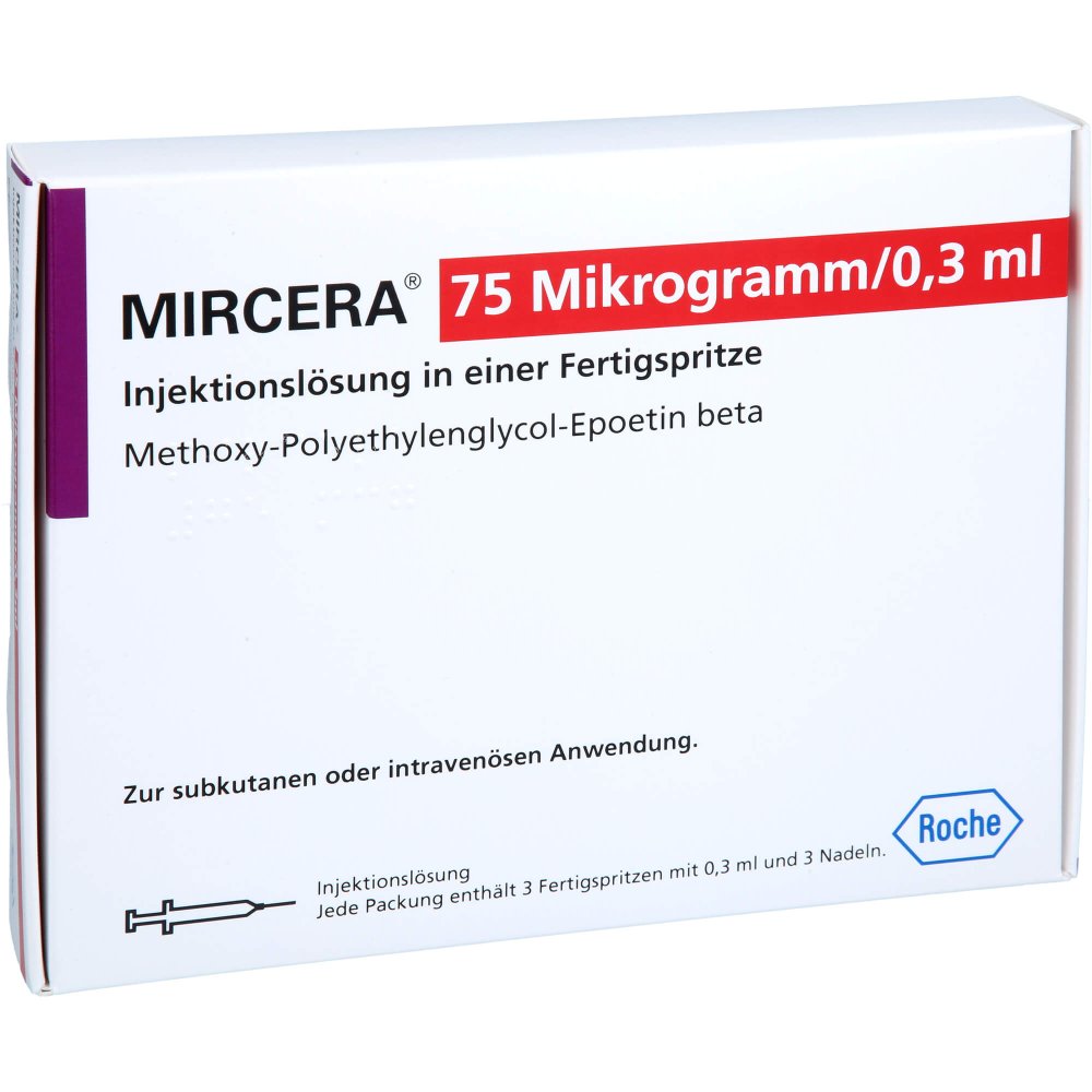 Mircera 75 Mikrogramm/0,3 ml iniecto -lsg.i.e.fert.-s. 3 stk