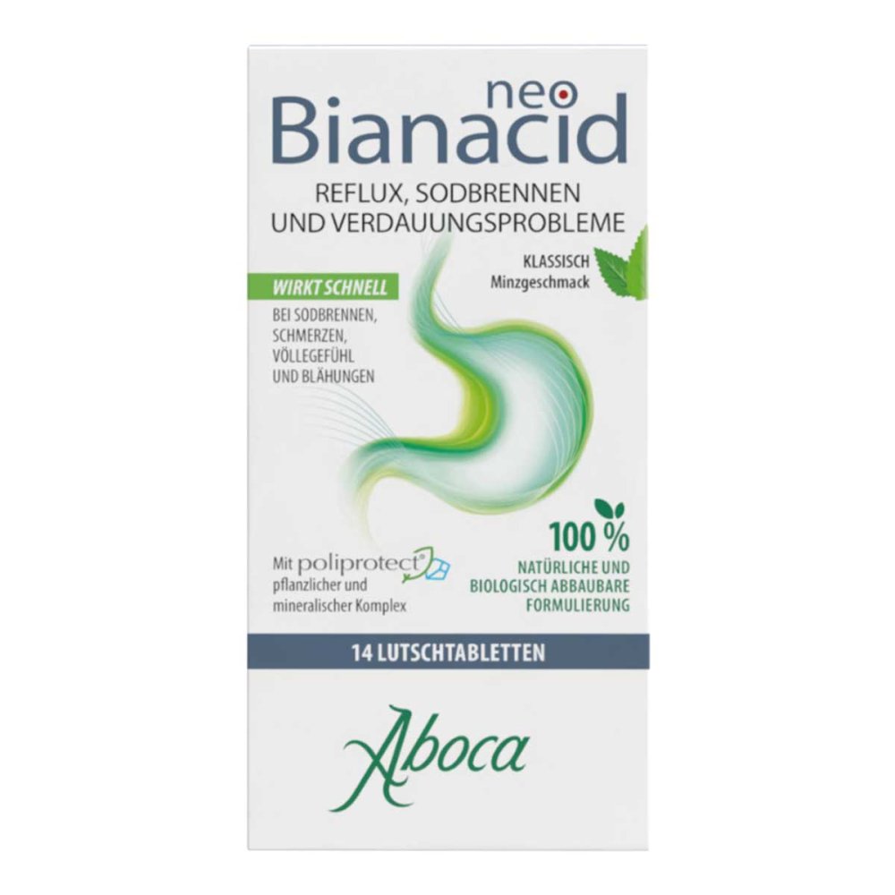 NeoBianacid Lutschtabletten Minzgeschmack bei Sodbrennen 14 stk