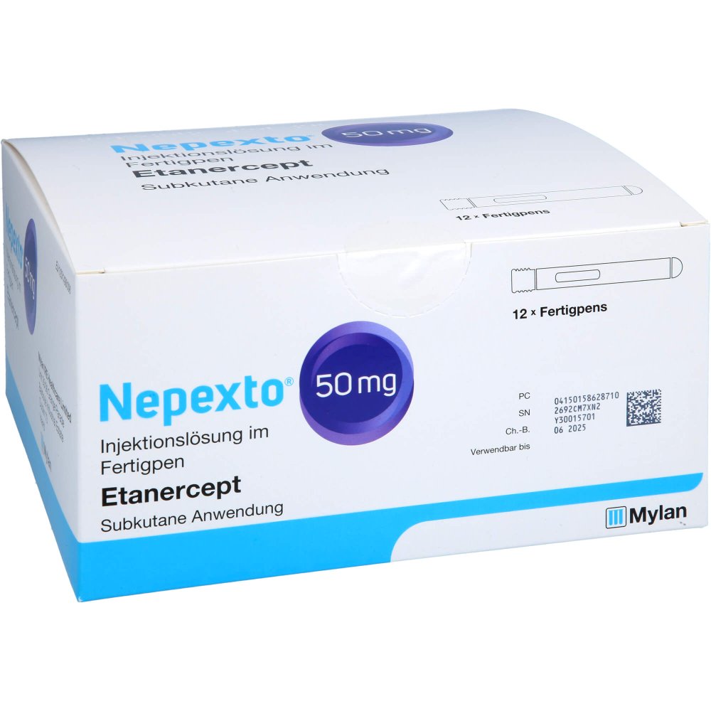 Nepexto 50 mg Injektionslösung im Fertigpen 12 stk