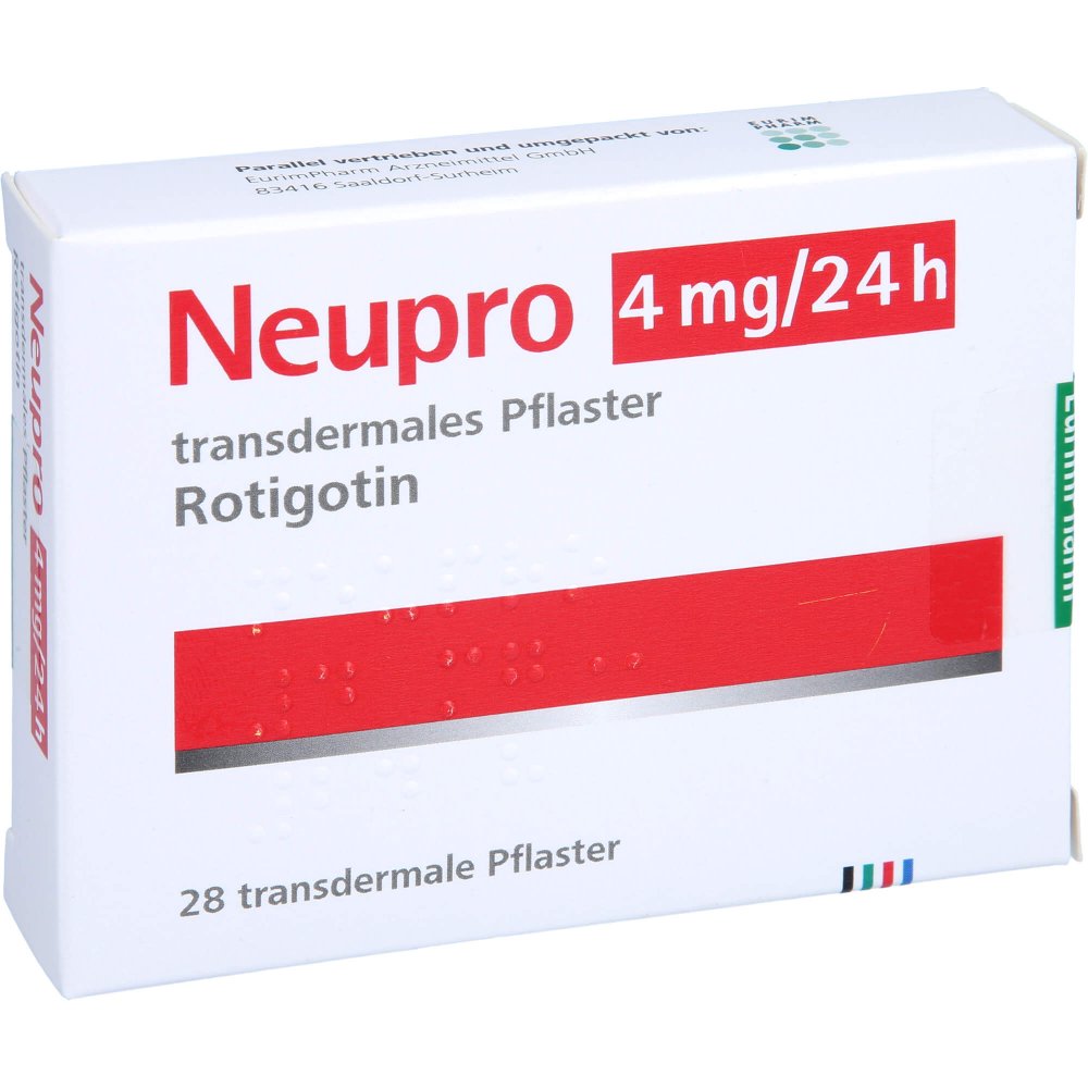 Neupro 4 mg/24 h transdermale Pflaster 28 stk online kaufen
