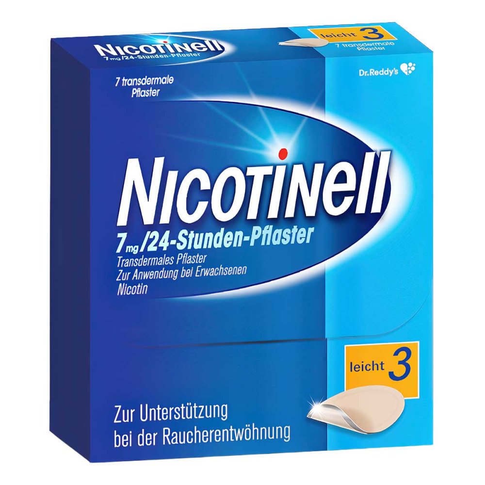Nicotinell 7mg/24-Stunden-Nikotinpflaster, Leicht (3) 7 stk