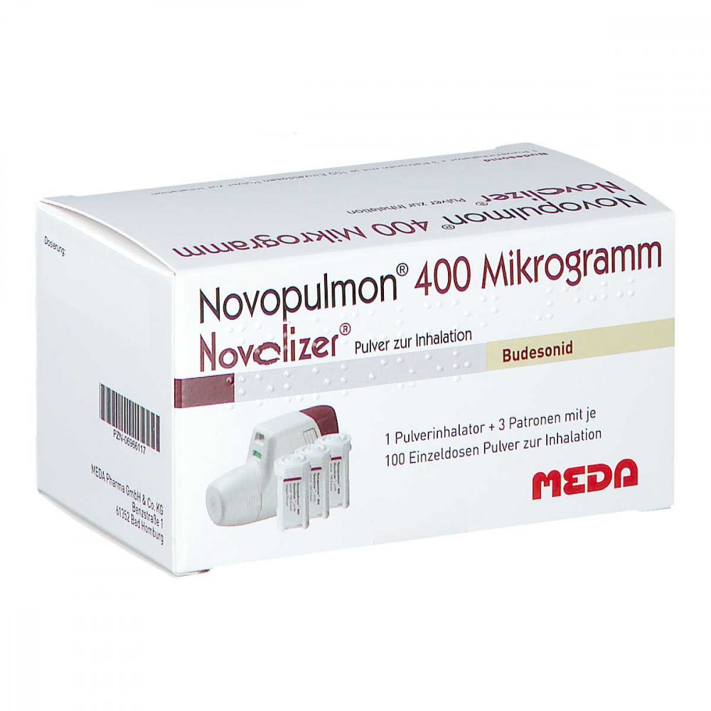 Novopulmon 400 [my]g Novolizer Inhal.+patr.3x100 E 3X100 stk