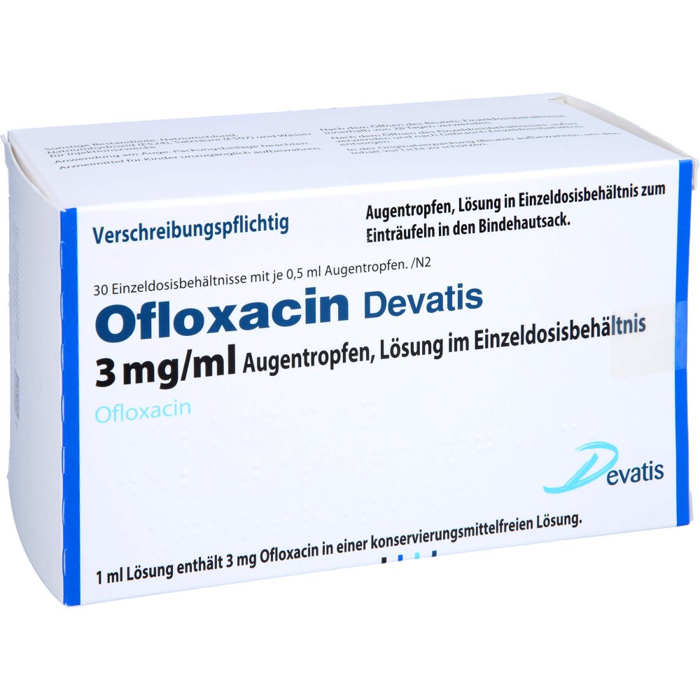 Ofloxacin Devatis 3 mg/ml Augentropfen i.einzeldosisb. 30X0.5 ml