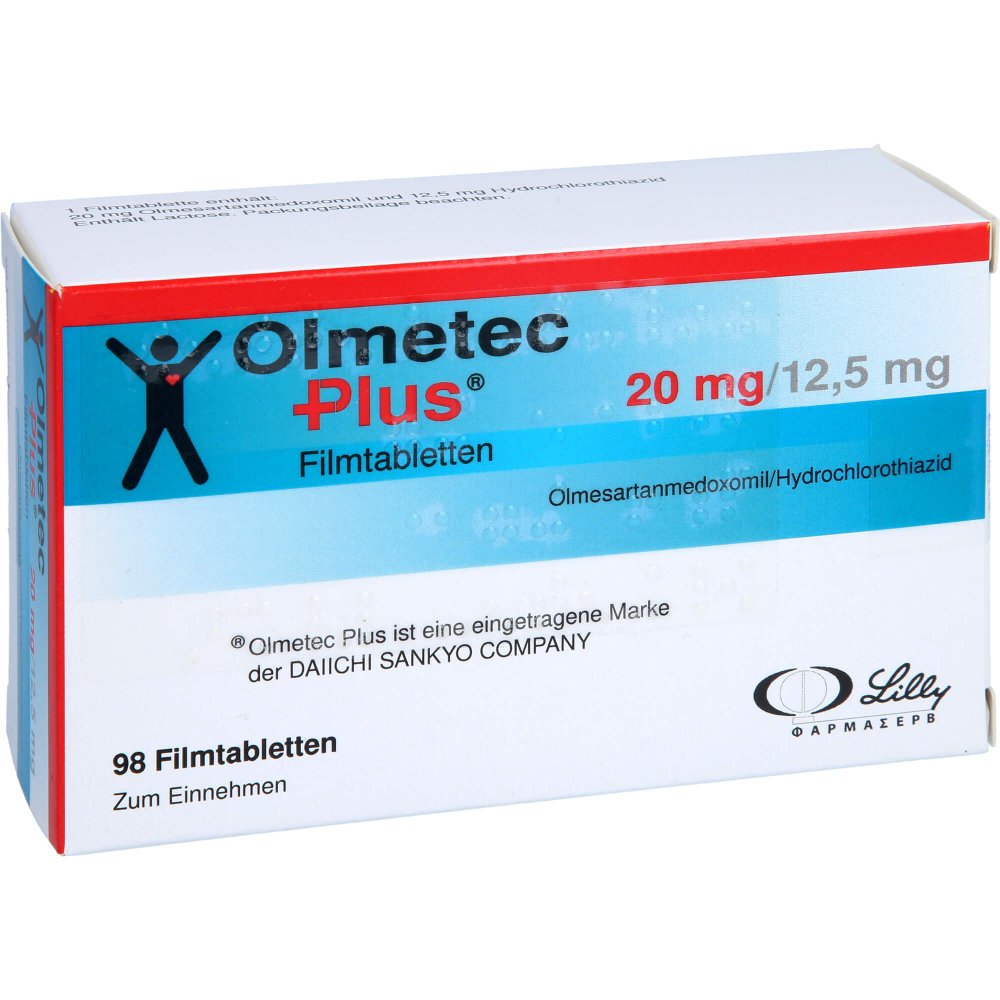 Olmetec Plus 20 mg/12,5 mg Filmtabletten 98 stk