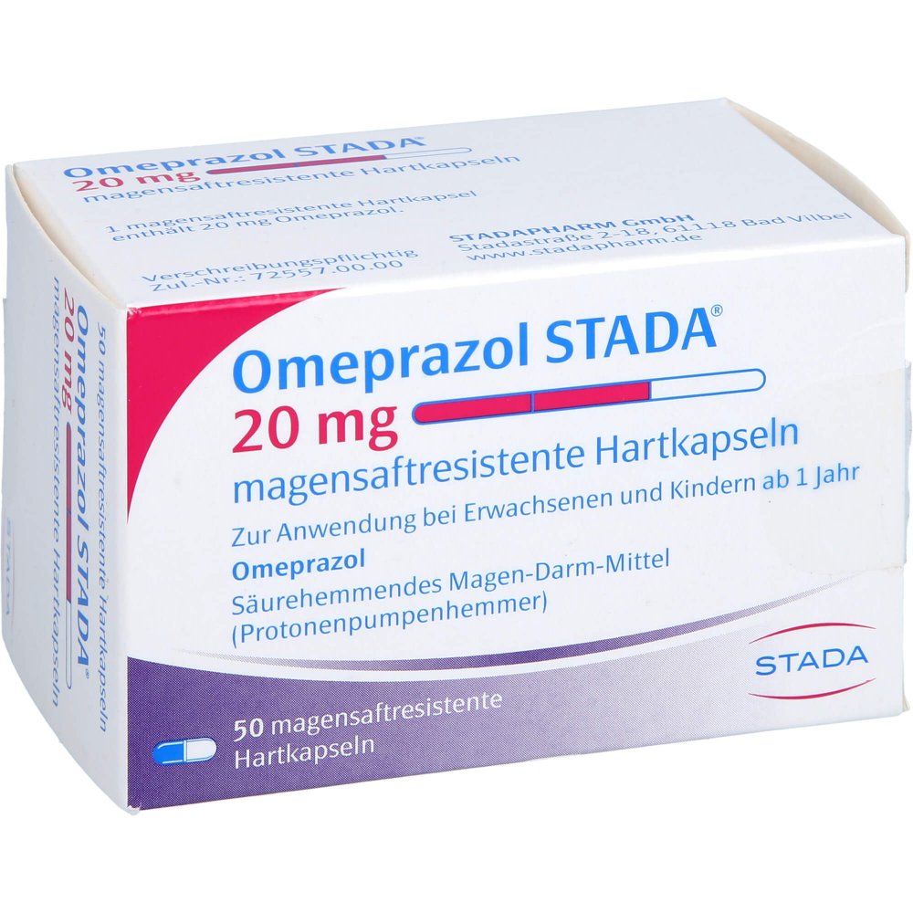 Omeprazol Stada 20 mg magensaftresist.Hartkapseln 50 stk