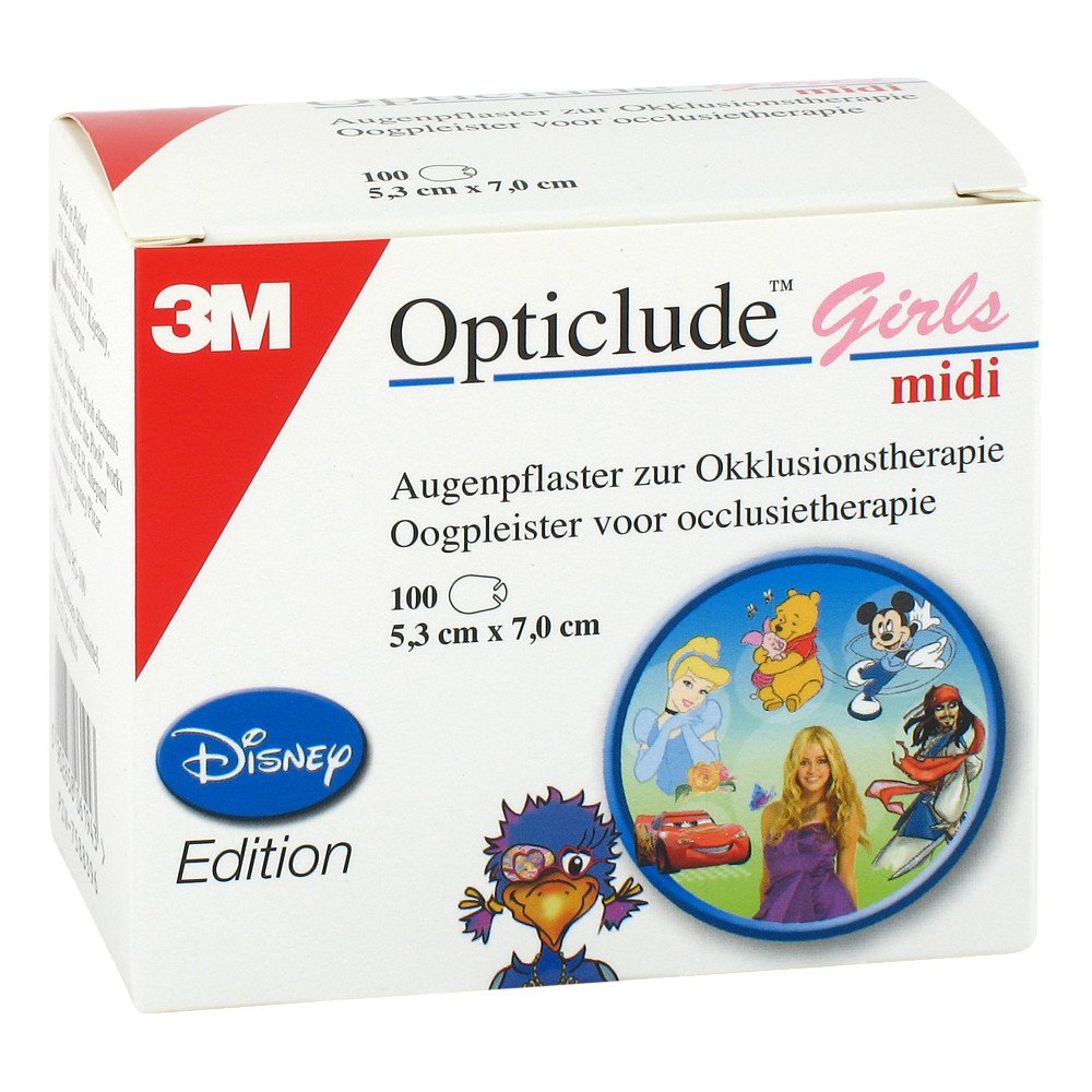 Opticlude 3m Disney Pfl.girls midi 2538mdpg-100 100 stk