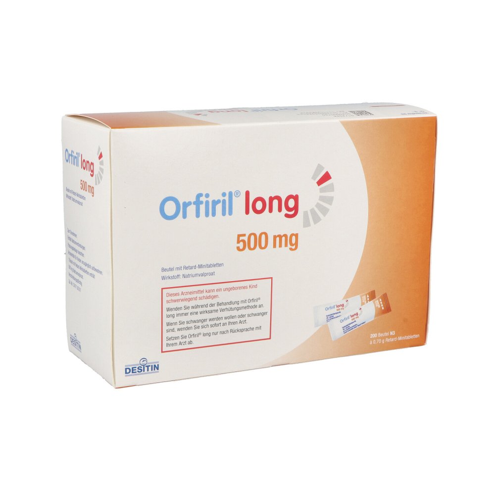 Orfiril long 500mg Retard-Minitabletten 200 stk