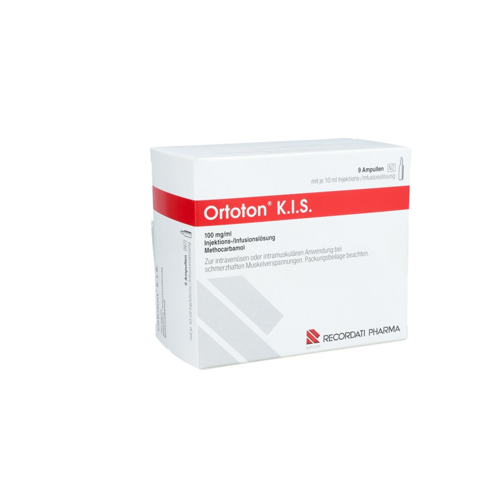 Ortoton K.i.s. 100 Mg/ml Injekt.-/infus.-lsg.amp. 9 stk
