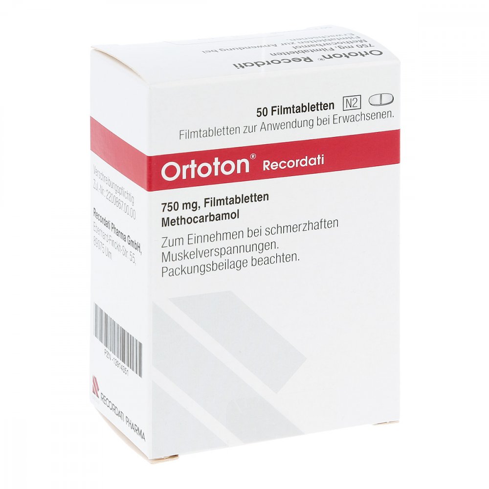 Ortoton Recordati 750 mg Filmtabletten 50 stk online kaufen
