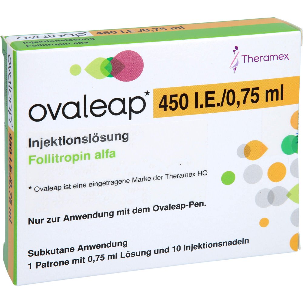Ovaleap 450 I.e./0,75 ml Zylinder amp.+ 10 Pen iniecto nad. 1 stk