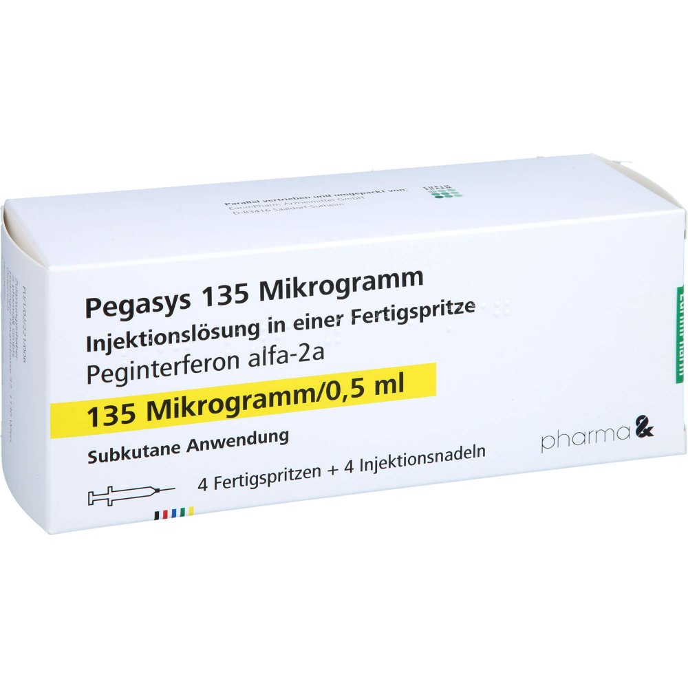 Pegasys 135 [my]g iniecto -lsg.i.e.fertigspritze 4 stk