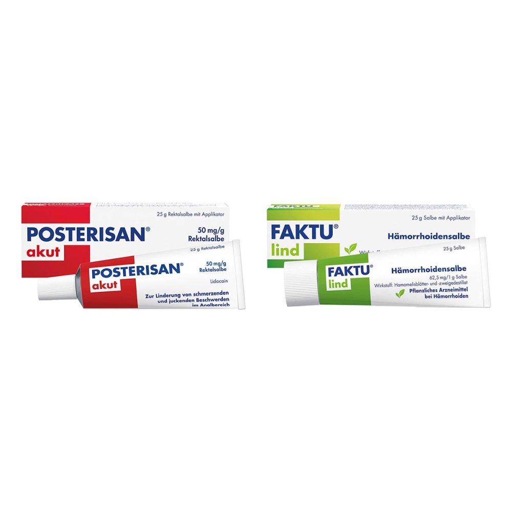 Posterisan akut + Faktu Lind Hämorrhoidensalbe 2x25 g