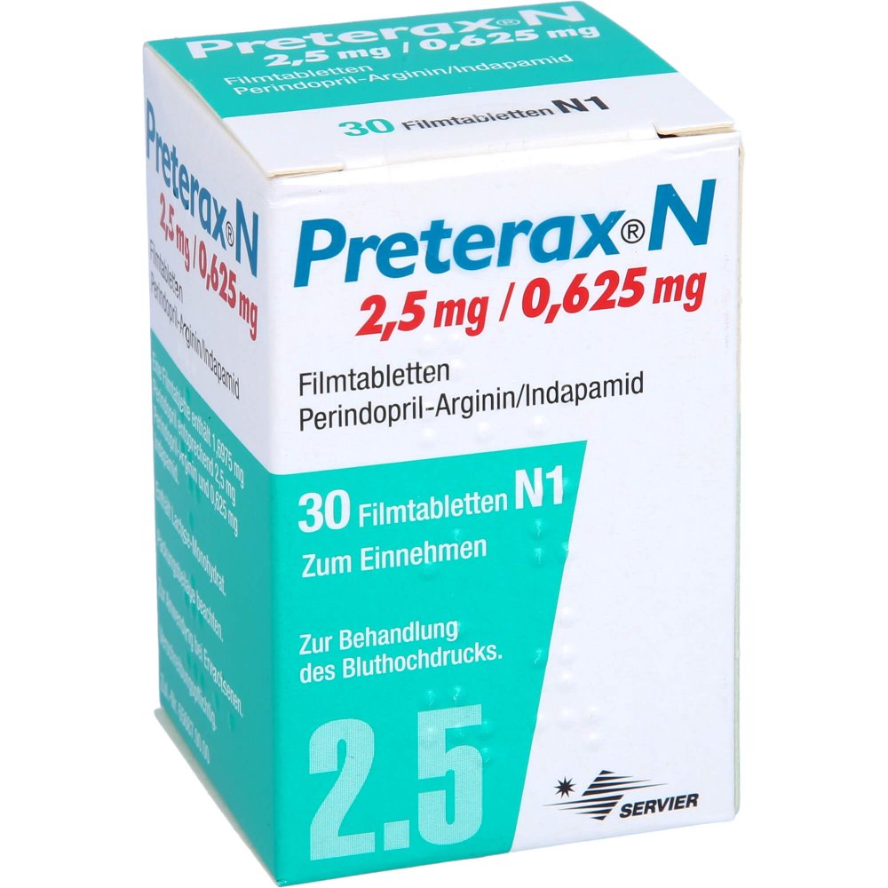 Preterax N 2,5 mg/0,625 mg Filmtabletten 30 stk