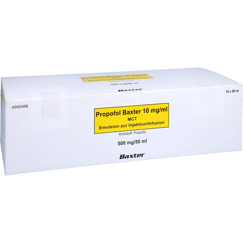 Propofol Baxter 10 mg/ml Mct Emul.z.inj./inf.dsfl. 10X50 ml