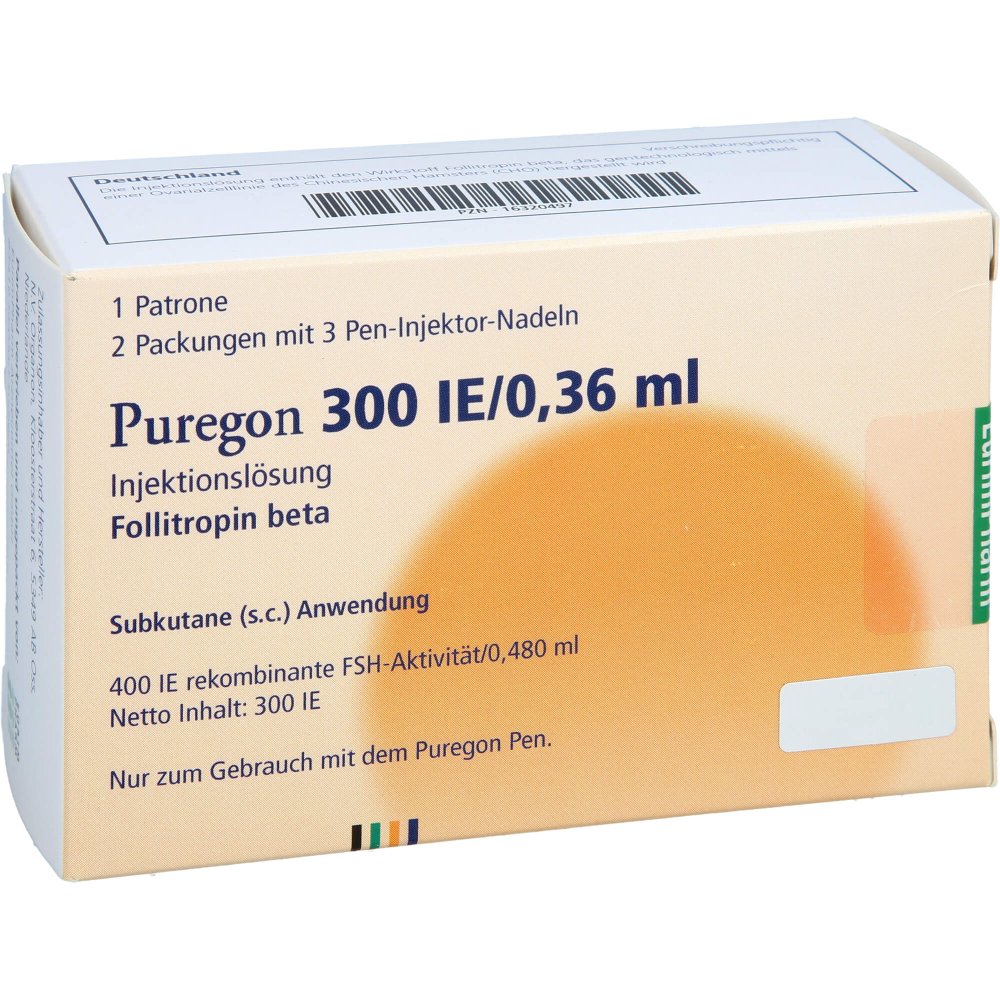 Puregon 300 I.e./0,36 ml Injekt.-lsg.i.pat.+6 Nad. 1 stk