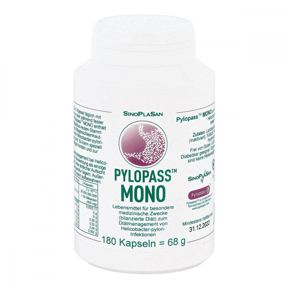 Pylopass Mono 200 mg bei Helicobacter pylori Kapsel (n) 180 stk