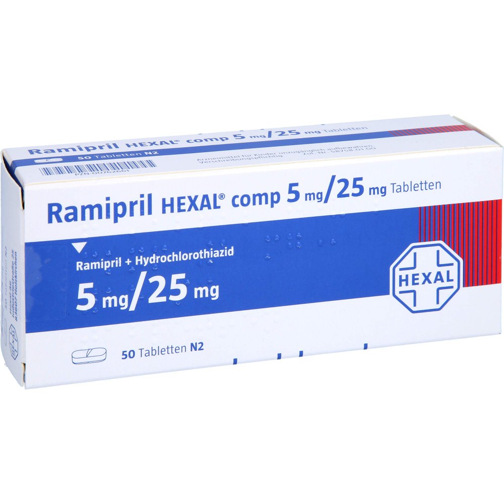 Ramipril Hexal compositus 5 mg/25 mg Tabletten 50 stk