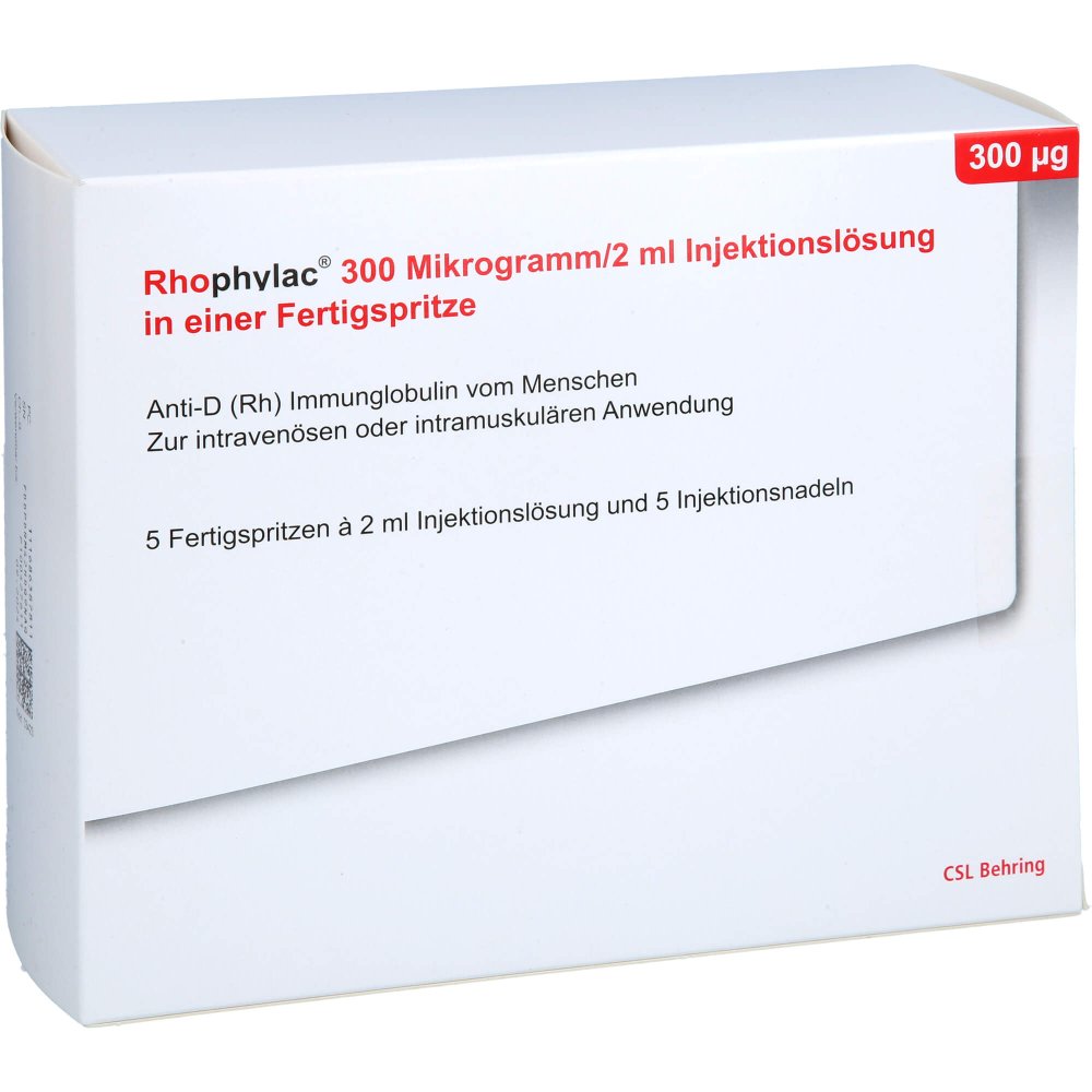 Rhophylac 300 Μg/2 Ml Injektionslösung in Fertigspritze 5X2 ml