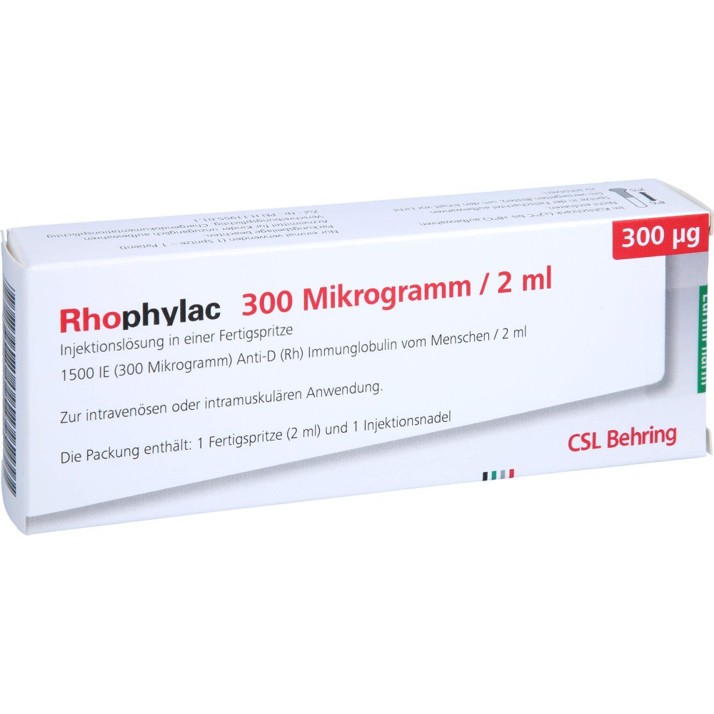 Rhophylac 300 [my]g/2 ml Injektionslösung in Fertigsp 1X2 ml