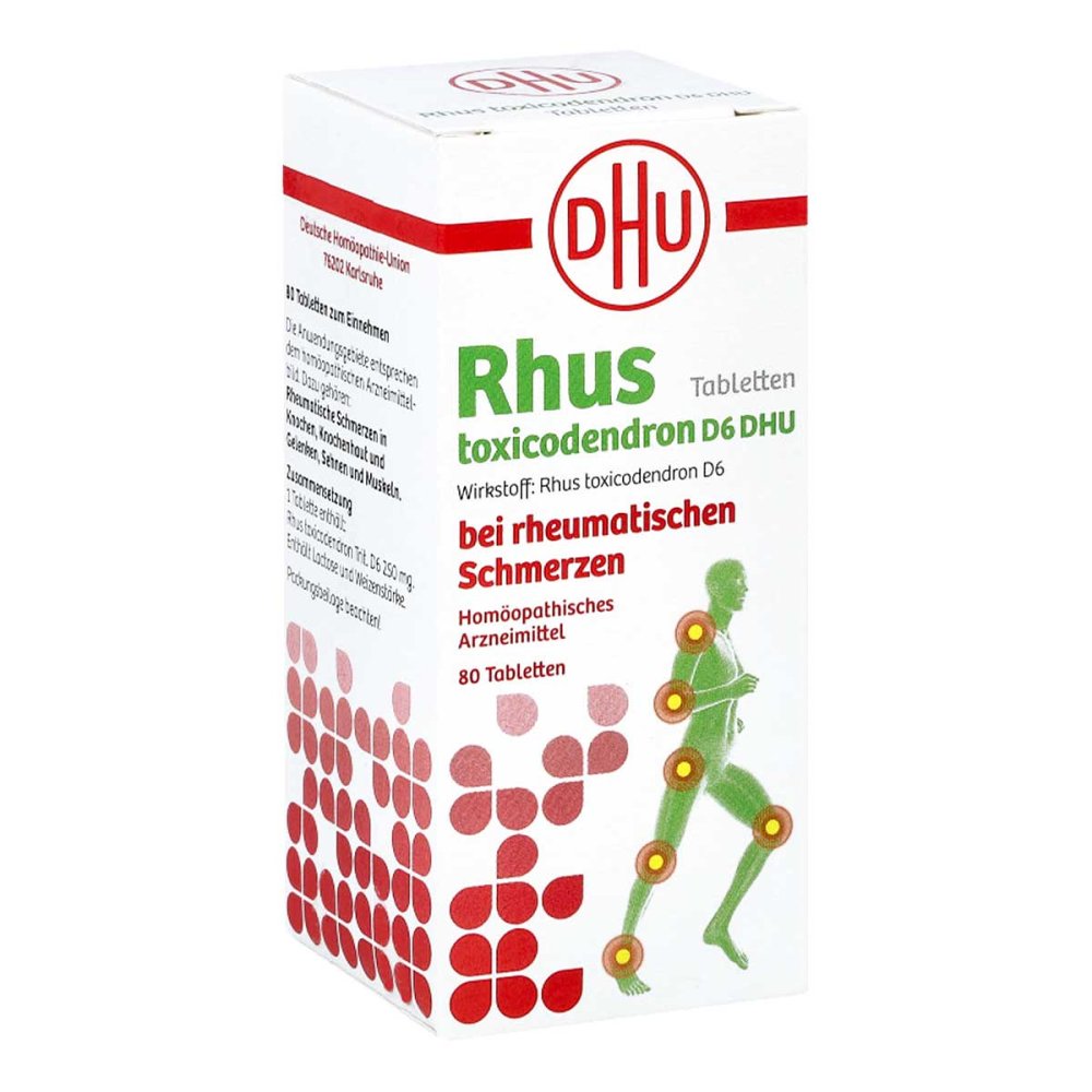 Rhus Tox. D6 Dhu bei rheumatischen Schmerzen Tabletten 80 stk
