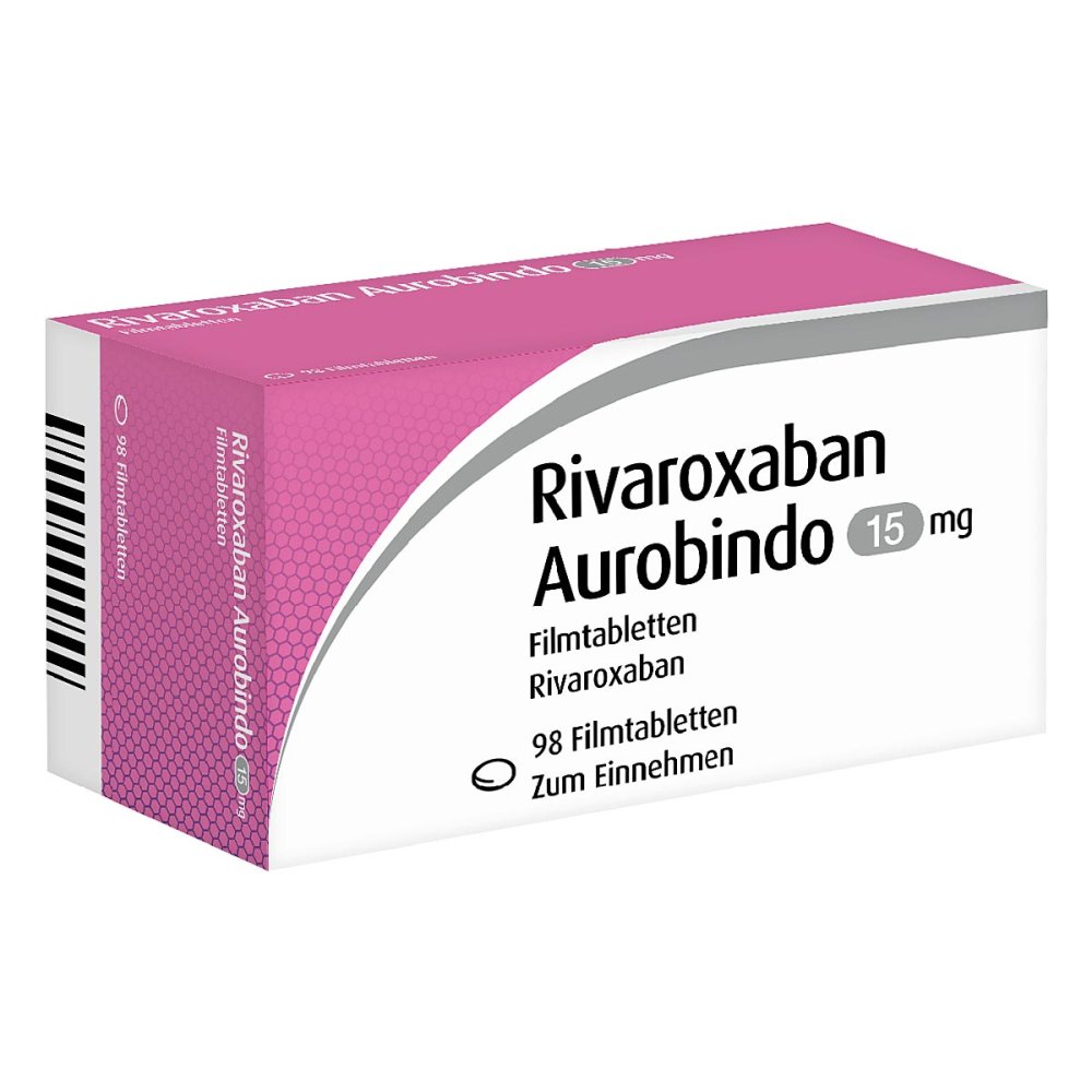 Rivaroxaban Aurobindo 15 Mg Filmtabletten 98 stk