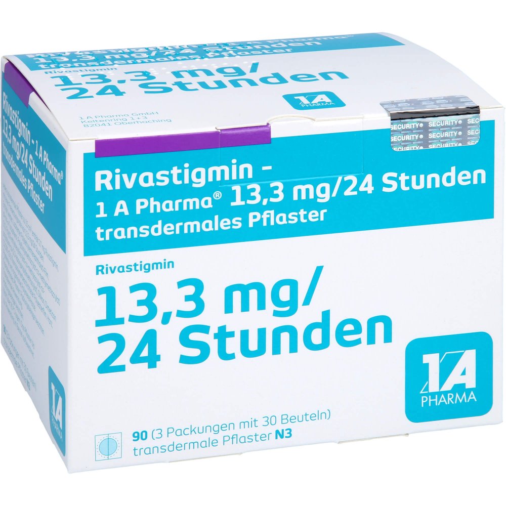 Rivastigmin-1A Pharma 13,3mg/24 Stunden 90 stk
