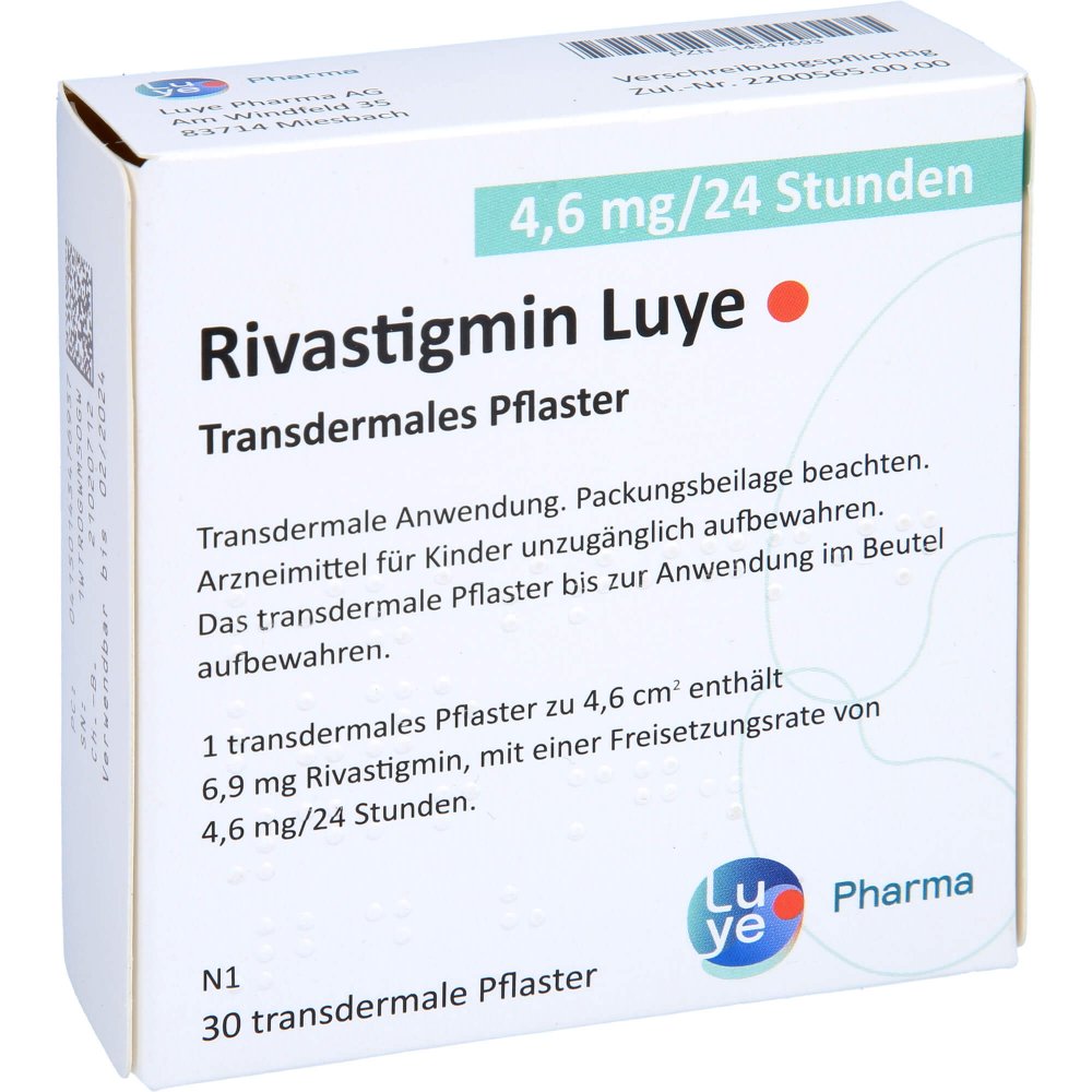 Rivastigmin Luye 4,6 mg/24 Stunde transdermalses Pflaster 30 stk