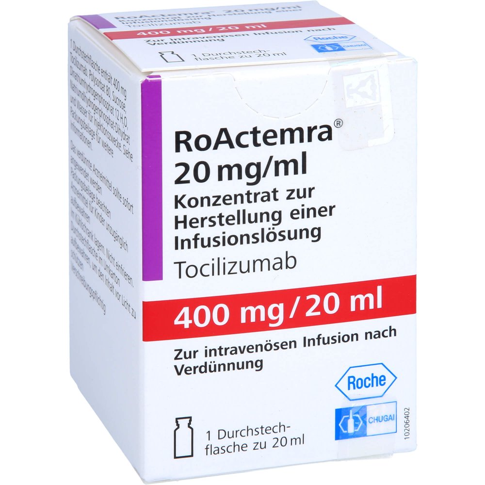 Roactemra 20 mg/ml 400 mg Konz.z.herst.e.inf.lsg. 1 stk