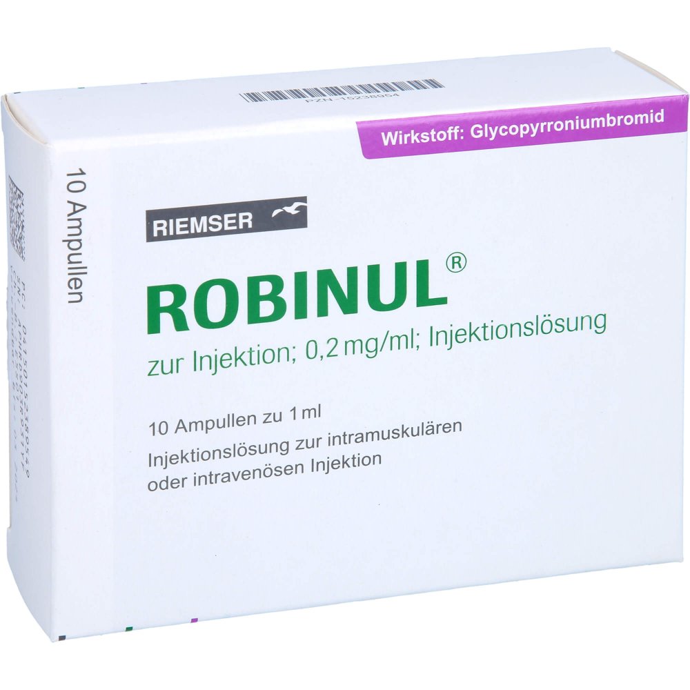 Robinul zur Injektion 0,2 mg/ml iniecto -lösung 10X1 ml
