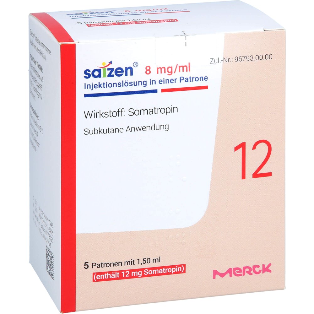 Saizen 12 mg 8 mg/ml Injektionslösung 5 stk online kaufen