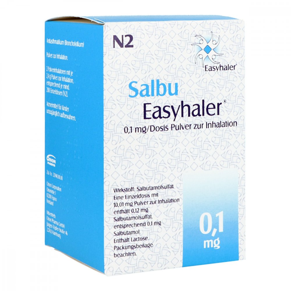 Salbu Easyhaler 0,1 mg 200 Ed Inhalationspulver 2 stk