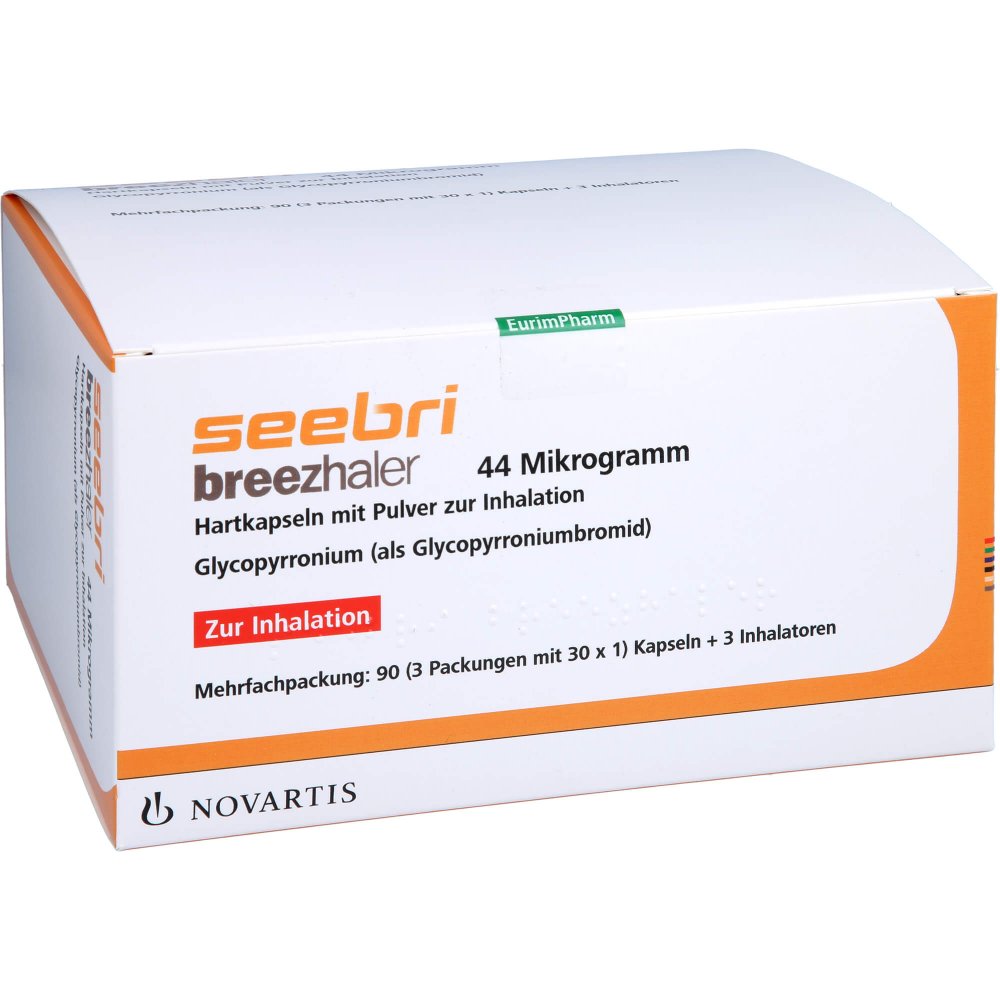 Seebri Breezhaler 44 Mikrogramm Hartk.m.plv.z.inh. 3X30 stk