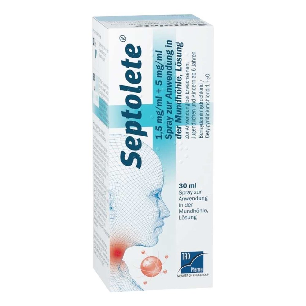 Septolete 1,5mg/ml + 5mg/ml Spr.z.anw.i.d.mundhö. 30 ml