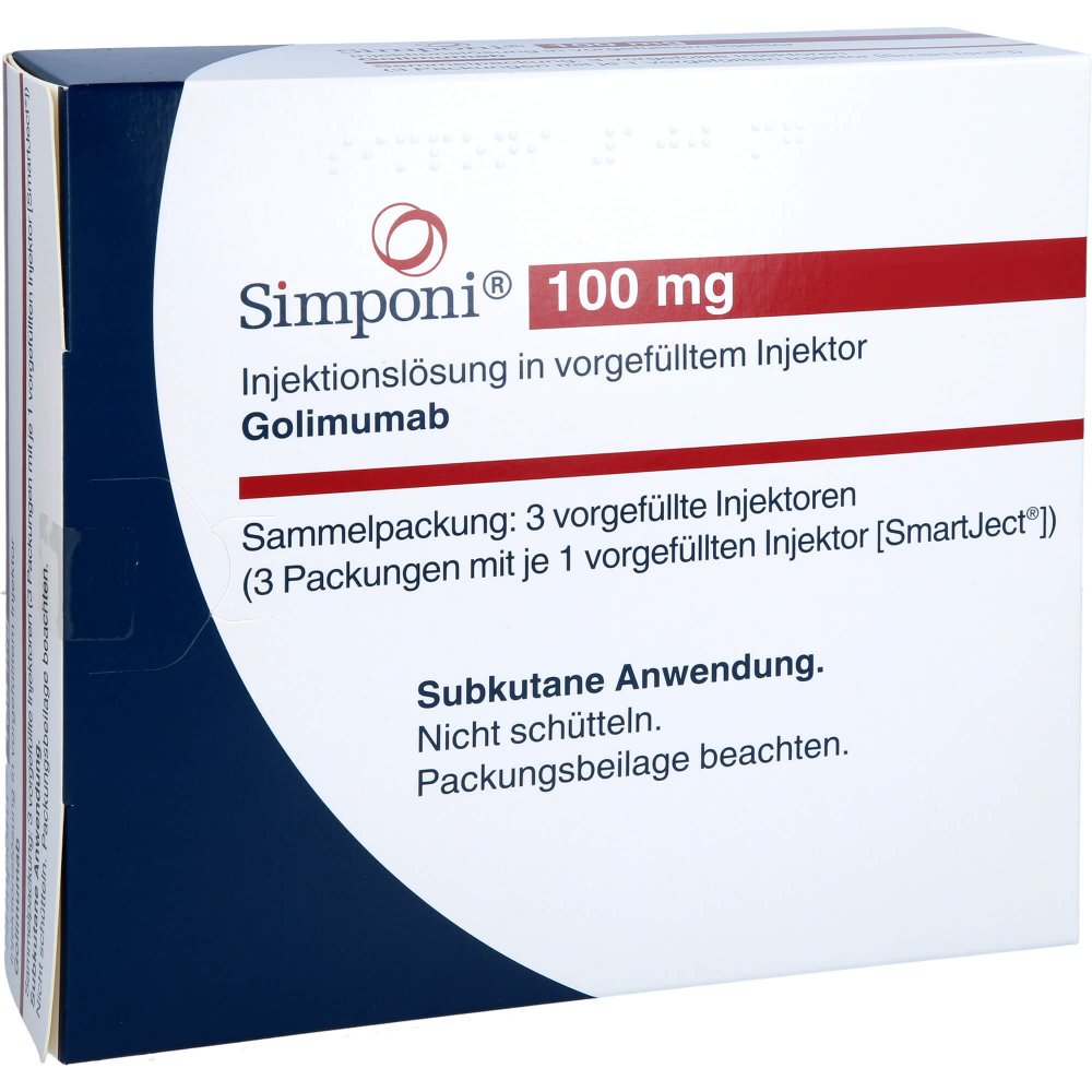 Simponi 100 mg Injektionslösung in vorgef.Injektor 3X1 stk