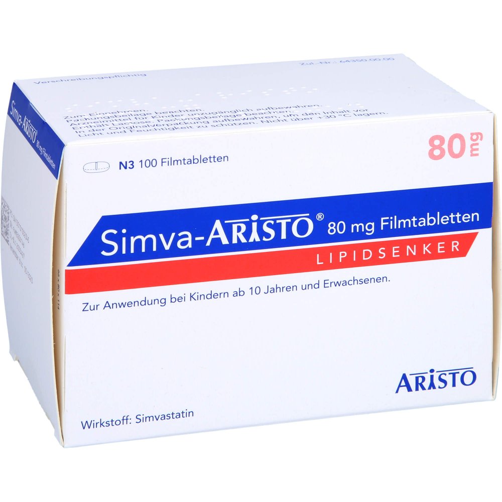 Simva Aristo 80 mg Filmtabletten 100 stk online kaufen