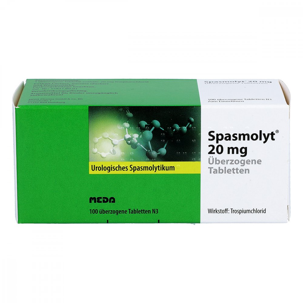 Spasmolyt 20 mg überzogene Tabletten 100 stk online kaufen