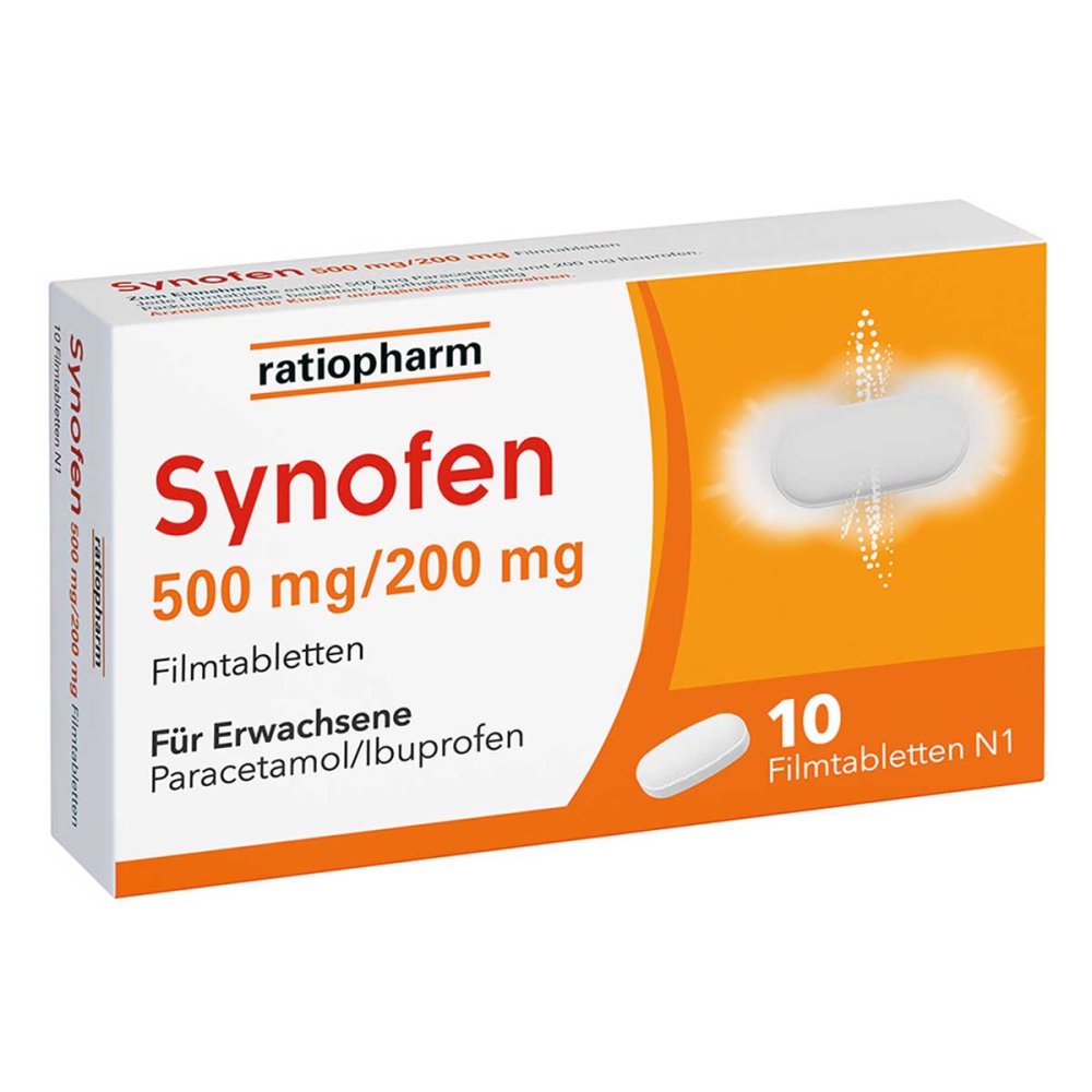 Synofen - mit Ibuprofen und Paracetamol 10 stk