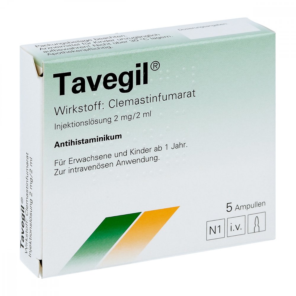 Tavegil Injektionslösung 2 mg/2 ml Ampullen 5X2 ml