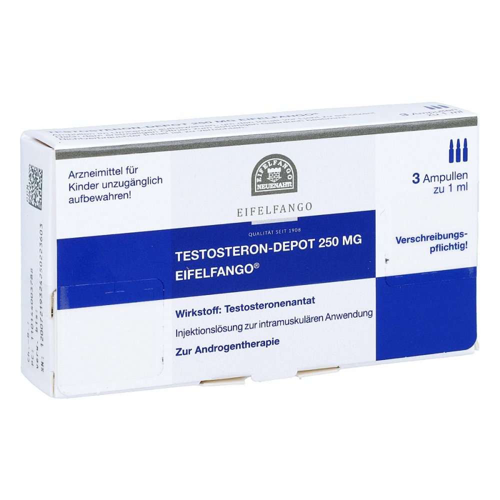 Testosteron depot 250 mg Eifelfango iniecto -lösung 3X1 ml
