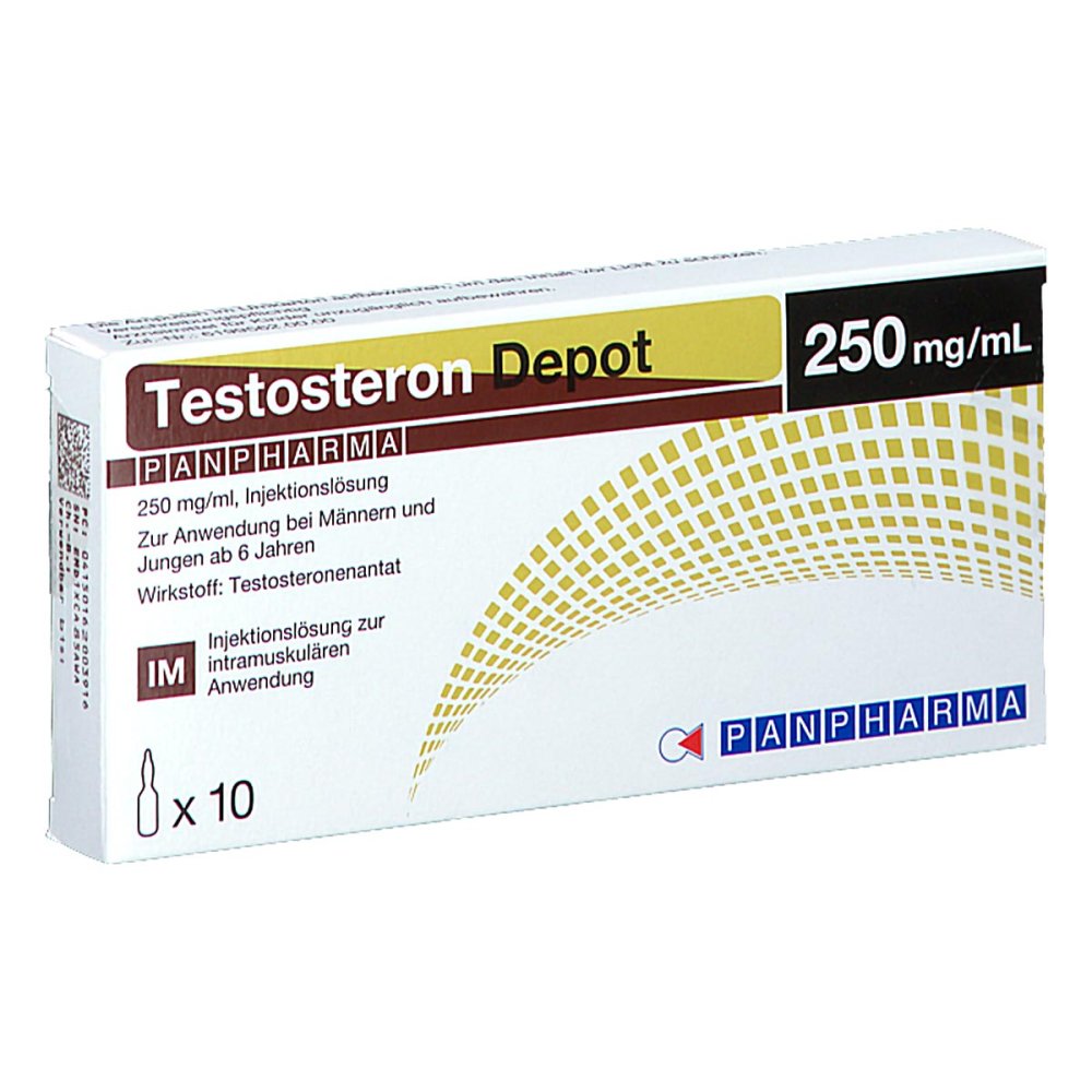 Testosteron Depot Panpharma 250 mg/ml iniecto -l.amp. 10X1 ml