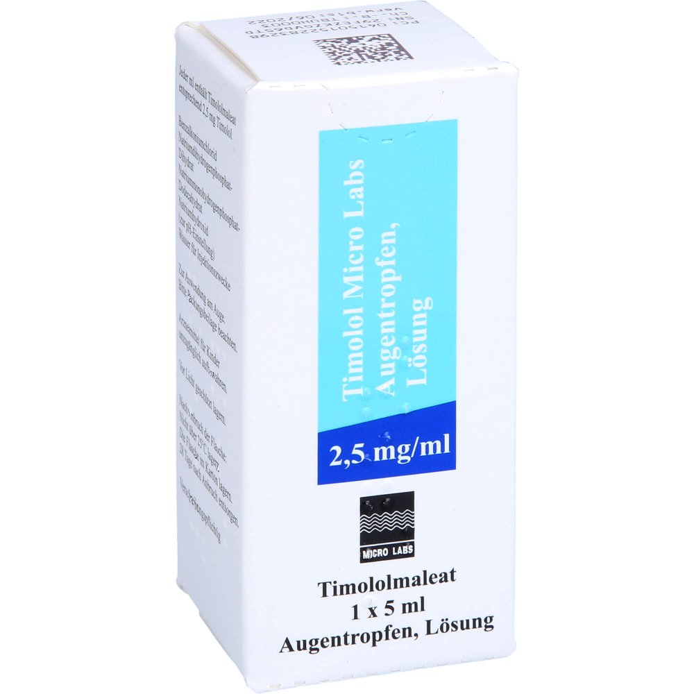 Timolol Micro Labs 2,5 mg/ml Augentropfen Lösung 1X5 ml