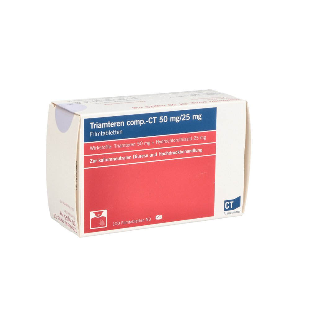 Triamteren compositus -CT 50 mg/25 mg Filmtabletten 100 stk