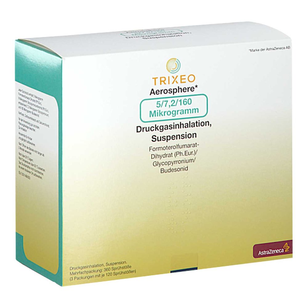 Trixeo Aerosphere 5/7,2/160μg Druckgasinh.120ed 3 stk